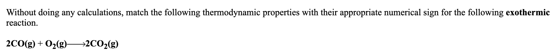 Solved Without doing any calculations, match the following | Chegg.com