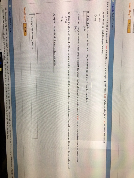 Solved Need Help? O Yes ONO ONO | Chegg.com