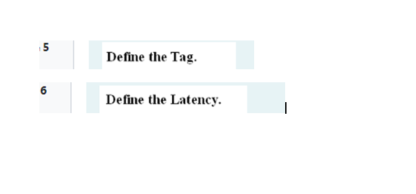 Solved 5 5 Define the Tag. 6 Define the Latency. . | Chegg.com