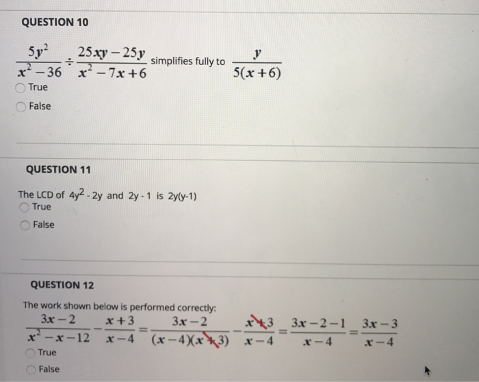 Solved QUESTION 7 The pair of rational expressions below are | Chegg.com