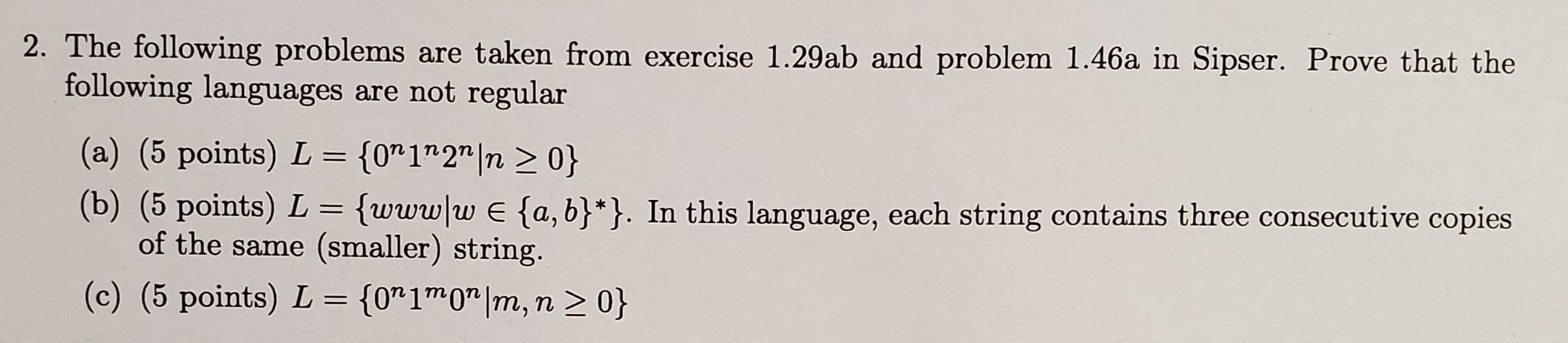 Solved 2. The following problems are taken from exercise | Chegg.com