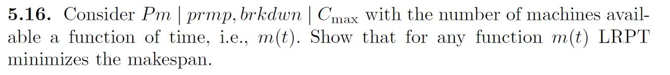 5.16. Consider Pm | prmp, brkdwn | Cmax with the | Chegg.com