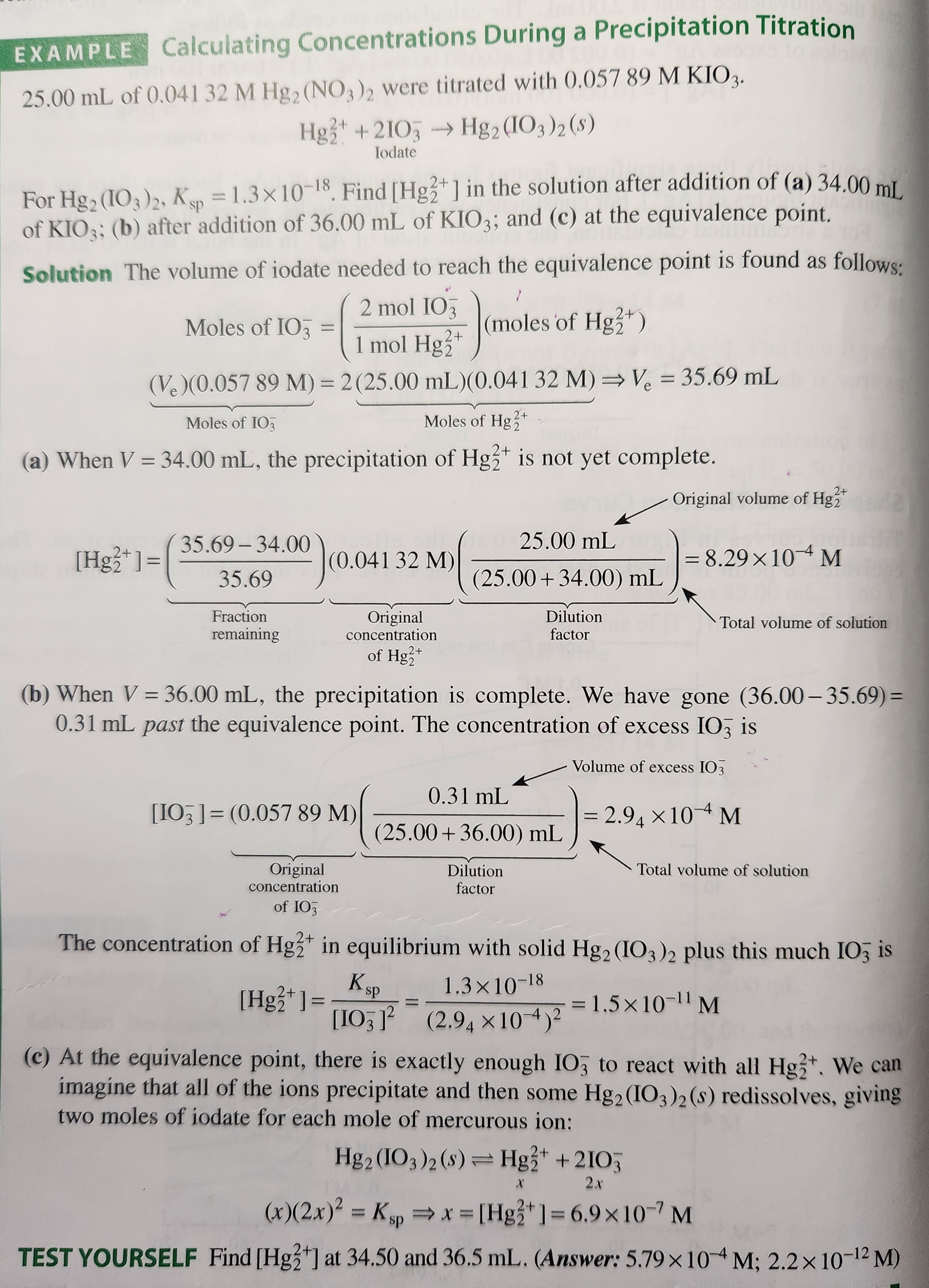 Solved MY QUESTION IS: Why is the equation hg2+2IO3 = | Chegg.com