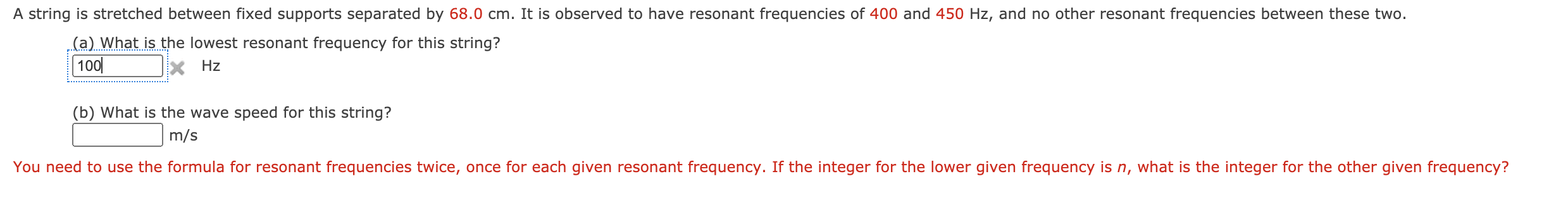 Solved A string is stretched between fixed supports | Chegg.com