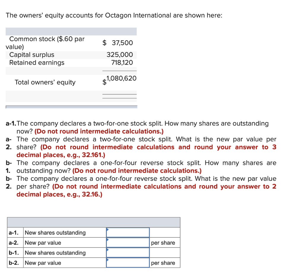Solved The owners' equity accounts for Octagon International | Chegg.com