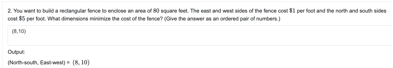 Solved 2. You want to build a rectangular fence to enclose | Chegg.com