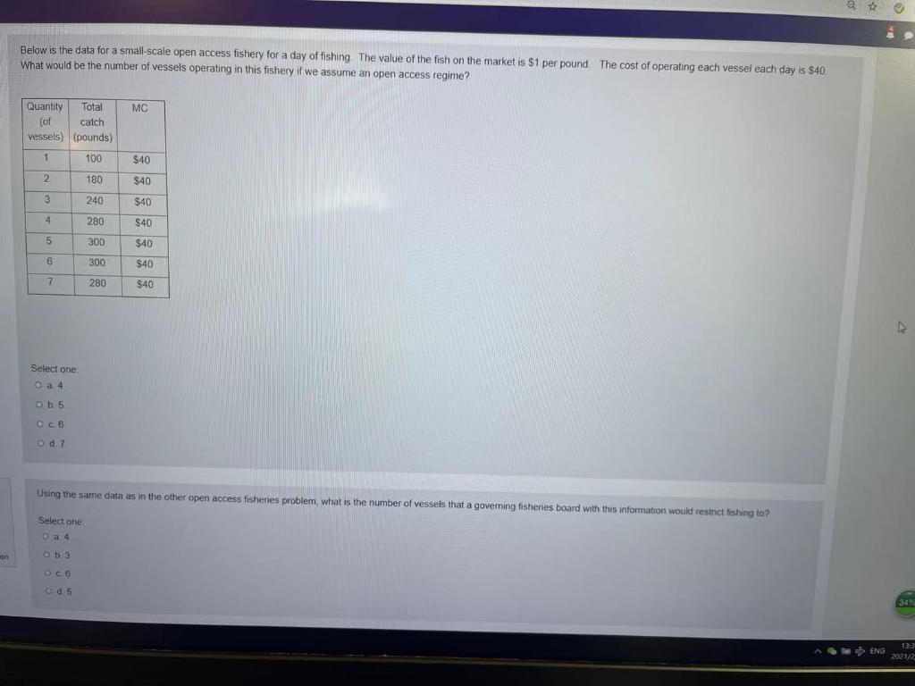 Solved Below is the data for a small-scale open access | Chegg.com