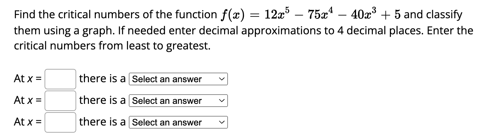 Solved Find the critical numbers of the function | Chegg.com
