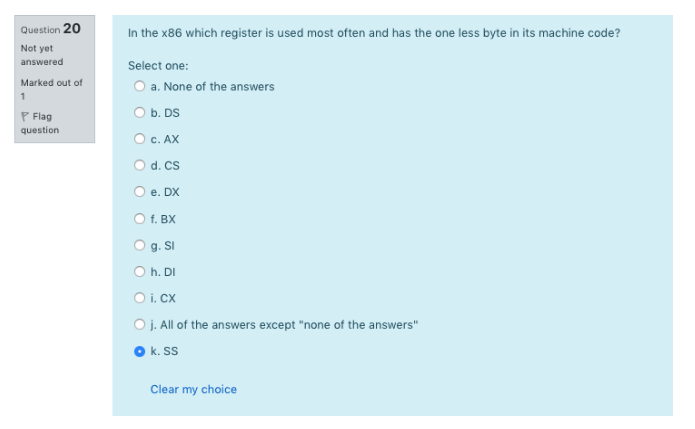 Solved In the x86 which register in the pointer group is | Chegg.com