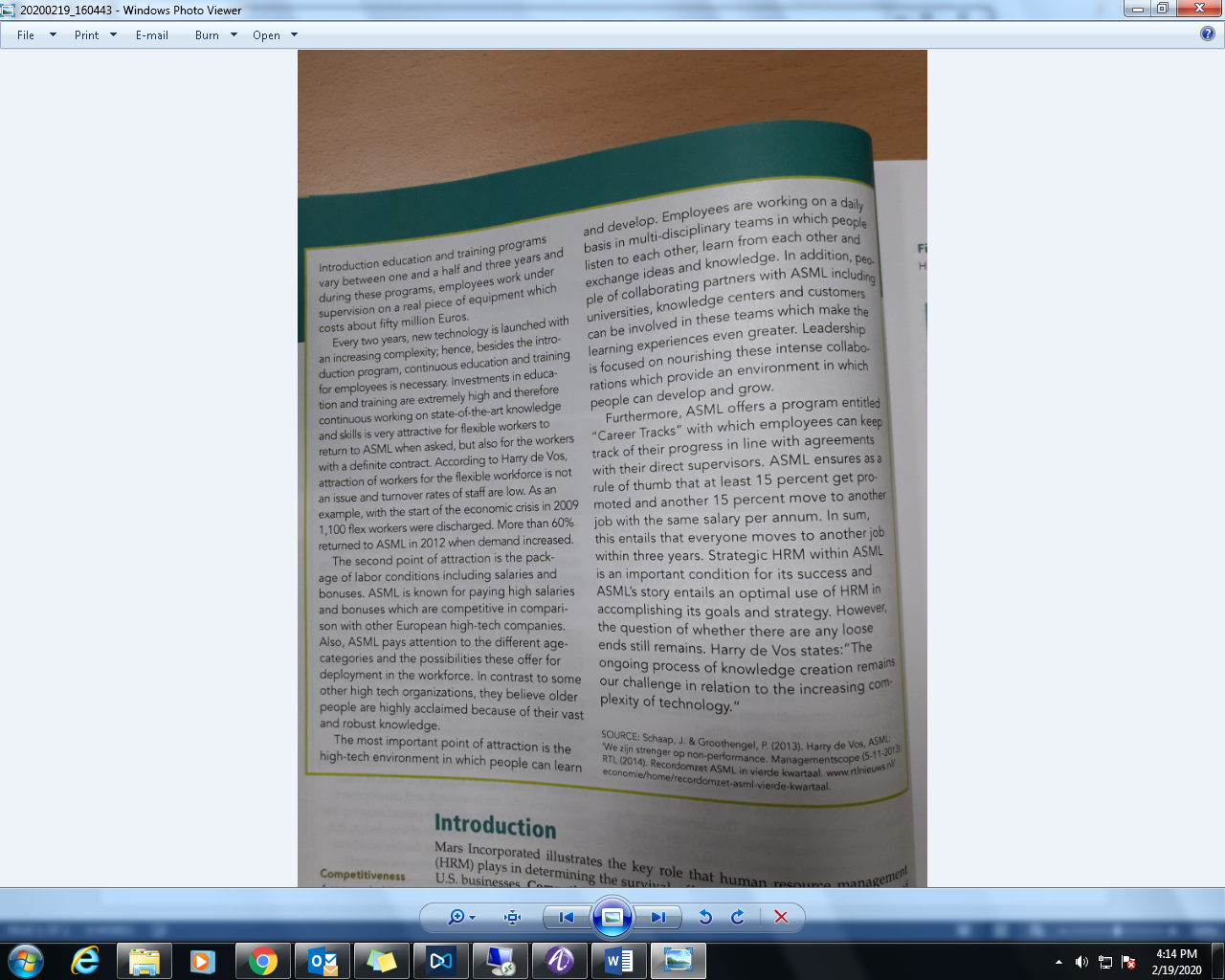 Solved Read the introductory case “ASML: HR Boosts | Chegg.com