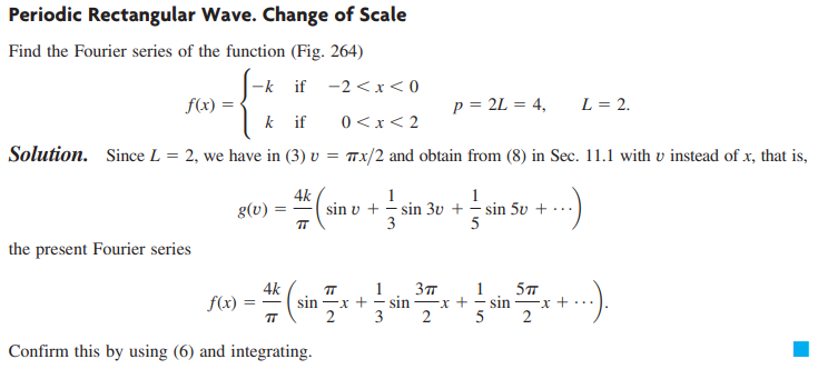 Solved Periodic Rectangular Wave. Change of Scale Find the | Chegg.com