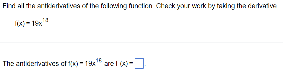 Solved Find all the antiderivatives of the following | Chegg.com