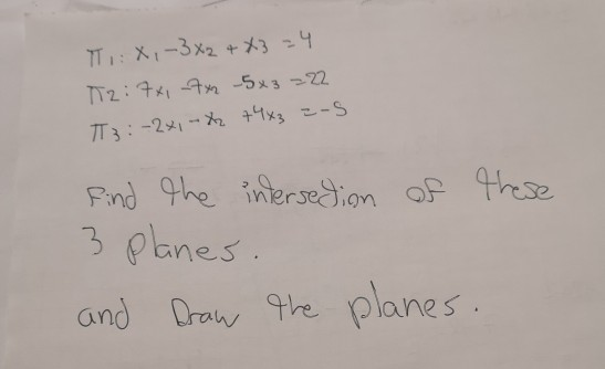 Solved T1: X,-3x2 + x3 = 4 Tz:7x17x2 -5x3 =22 T3:-2x1 - x | Chegg.com