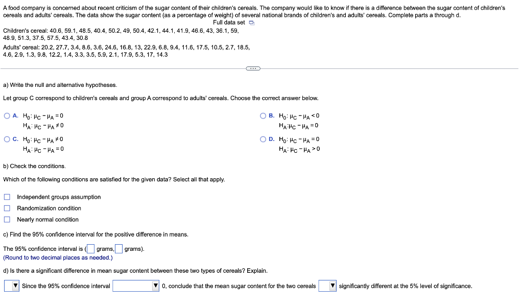 Solved options for D) yes or no, contains or does not | Chegg.com