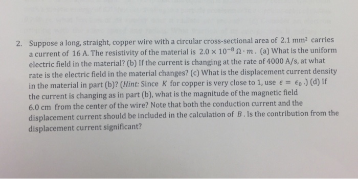 Solved Suppose a long, straight, copper wire with a circular | Chegg.com