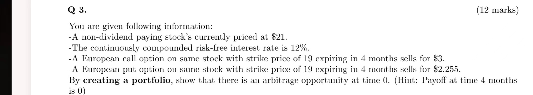 Solved Q 3.You are given following information:-A | Chegg.com