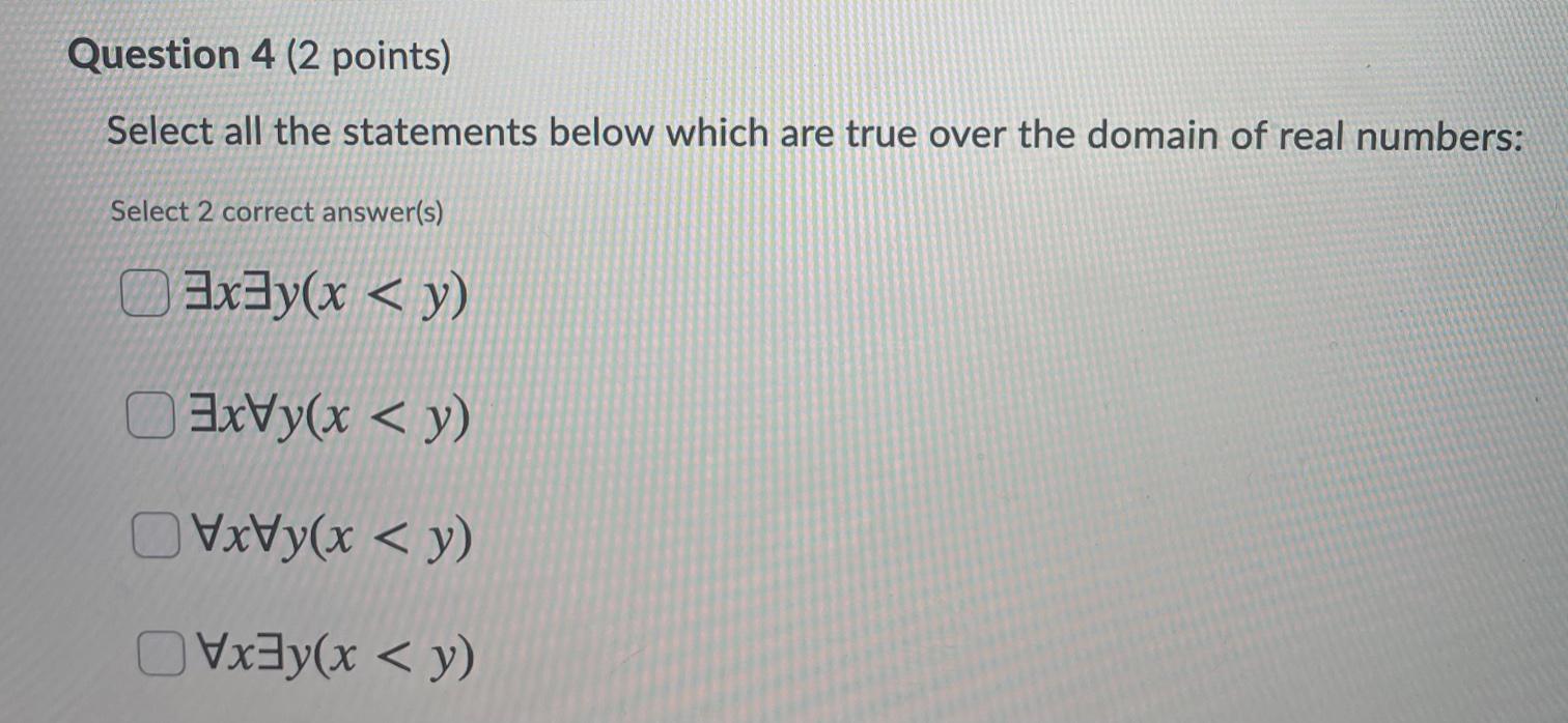 Solved Question 4 (2 points) Select all the statements below | Chegg.com