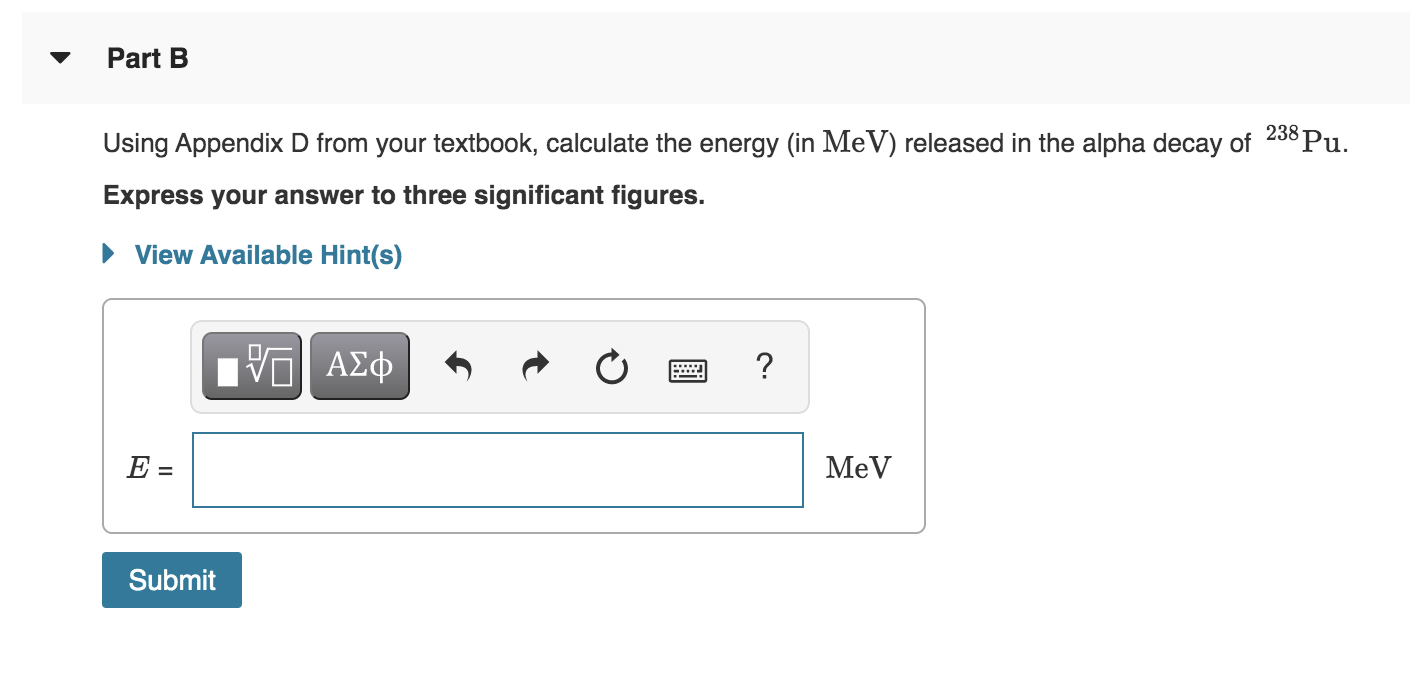 Solved Part A Using Appendix D from your textbook, calculate | Chegg.com