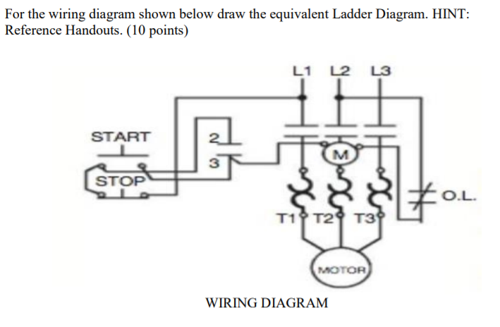 Solved For the wiring diagram shown below draw the | Chegg.com