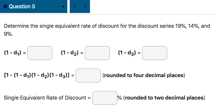 Solved Question 5 Determine the single equivalent rate of | Chegg.com