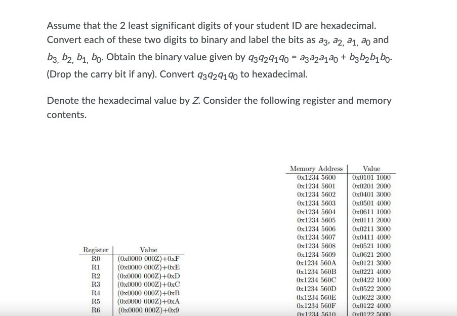 Solved Assume that the 2 least significant digits of your | Chegg.com