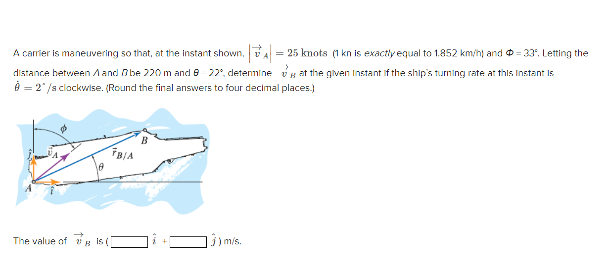 Solved A carrier is maneuvering so that, at the instant | Chegg.com