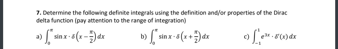 Solved Determine the following definite integrals using the | Chegg.com