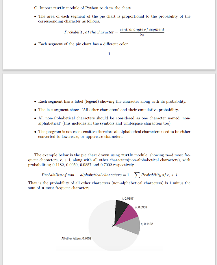 Solved C. Import turtle module of Python to draw the chart. | Chegg.com