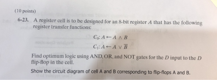Solved (10 points) 6-23. A register cell is to be designed | Chegg.com