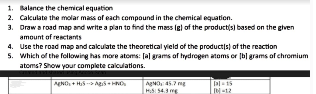 Solved BBalance the chemical equationCalculate the molar | Chegg.com