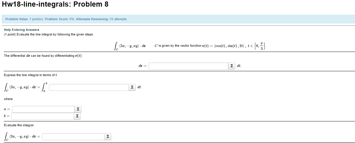 Solved Hw18-line-integrals: Problem 8 Problem Value: 1 | Chegg.com