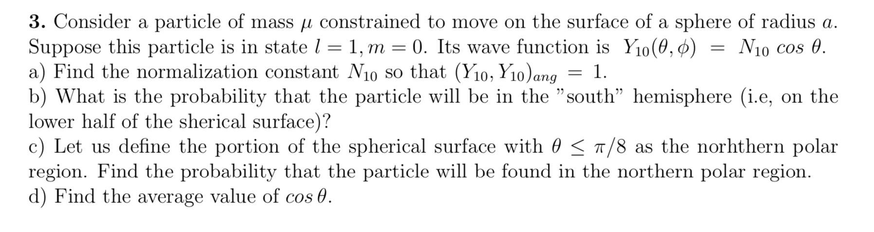 Solved 3. Consider a particle of mass u constrained to move | Chegg.com
