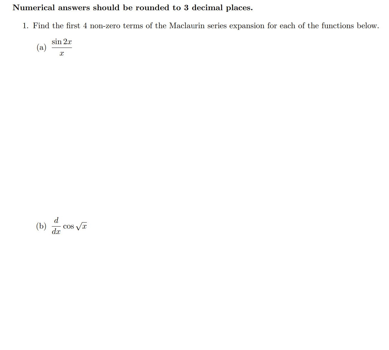 Numerical answers should be rounded to 3 decimal | Chegg.com