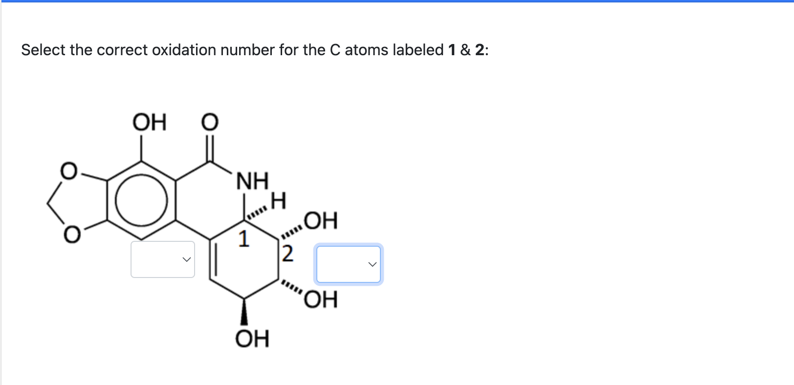 Solved Select the correct oxidation number for the C atoms | Chegg.com