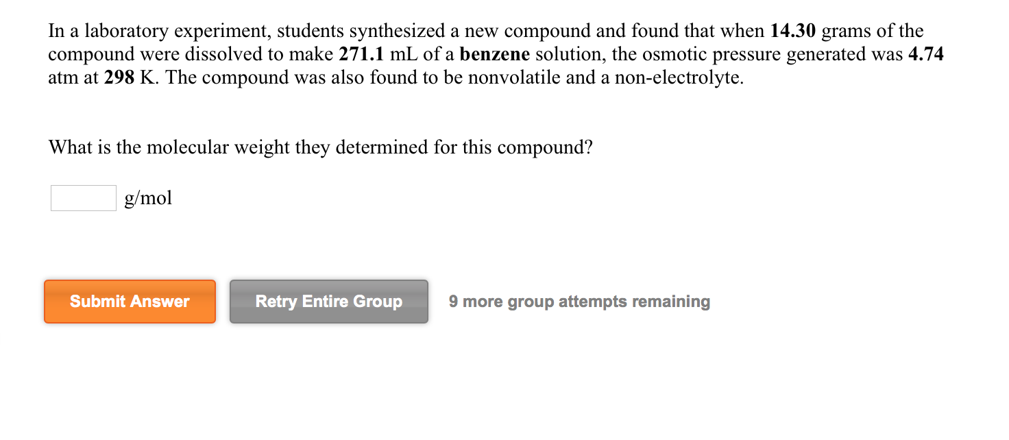 Solved In a laboratory experiment, students synthesized a | Chegg.com