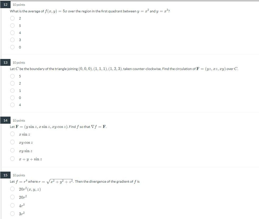 Solved What is the average of f(x,y)=5x over the region in | Chegg.com