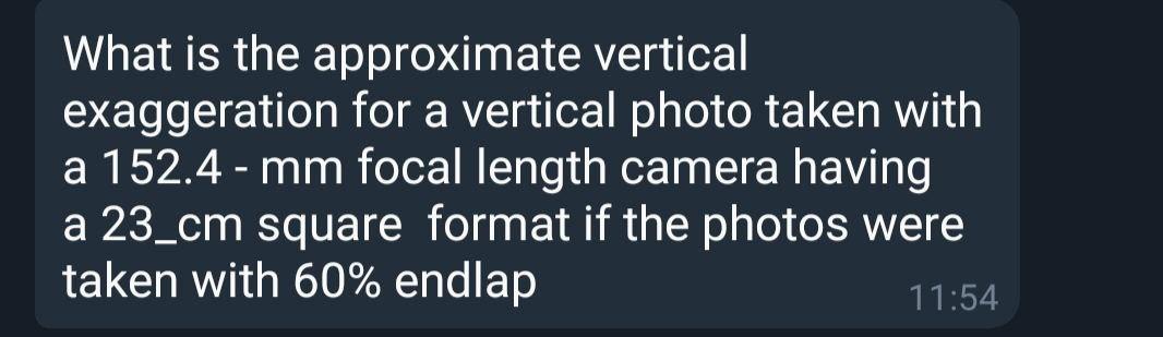 Solved What is the approximate vertical exaggeration for a | Chegg.com