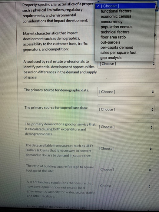 Property-specific characteristics of a property | Chegg.com