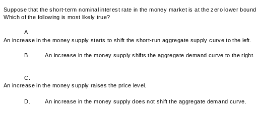 Solved Suppose that the short-term nominal interest rate | Chegg.com