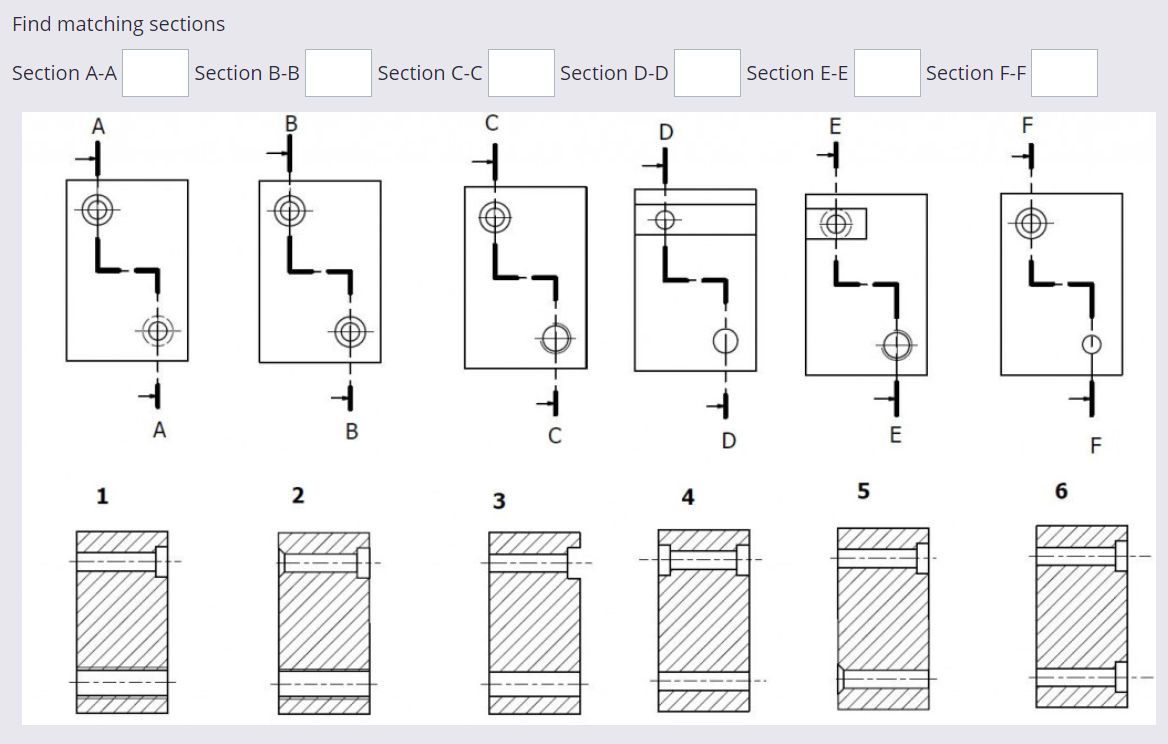 Solved Find matching sections Section A-A Section B-B | Chegg.com