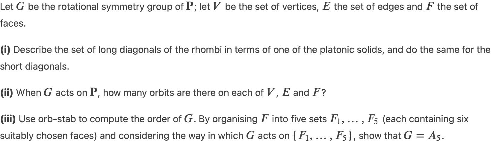 Solved The figure shows a convex polyhedron P each of whose | Chegg.com