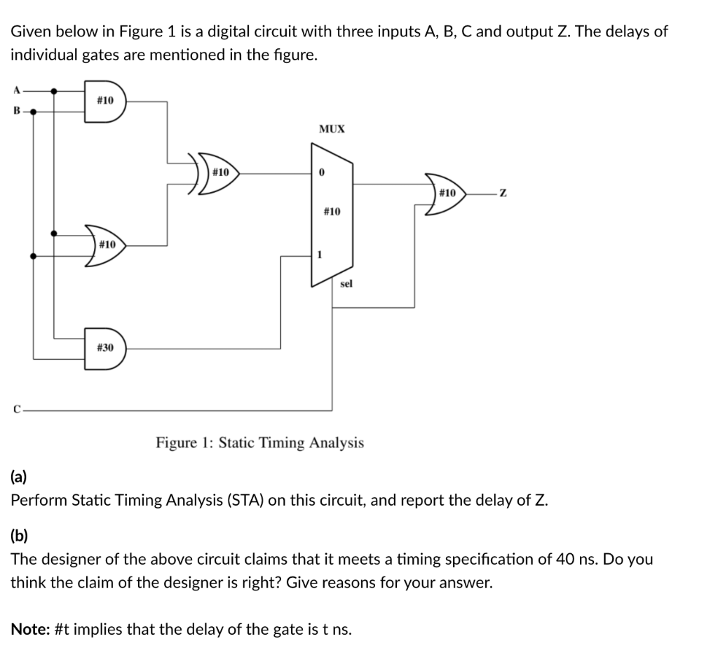 Solved Given below in Figure 1 is a digital circuit with | Chegg.com