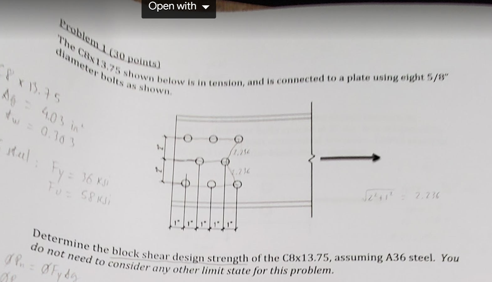 Open with Problem 1 (201 The CBX137 ohl l (30 points) | Chegg.com