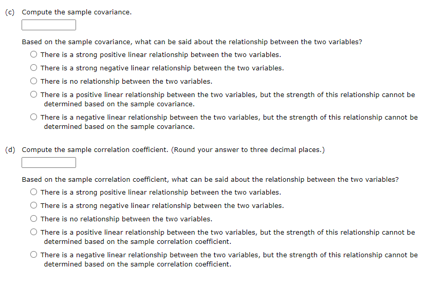 Solved Five observations taken for two variables follow. (a) | Chegg.com