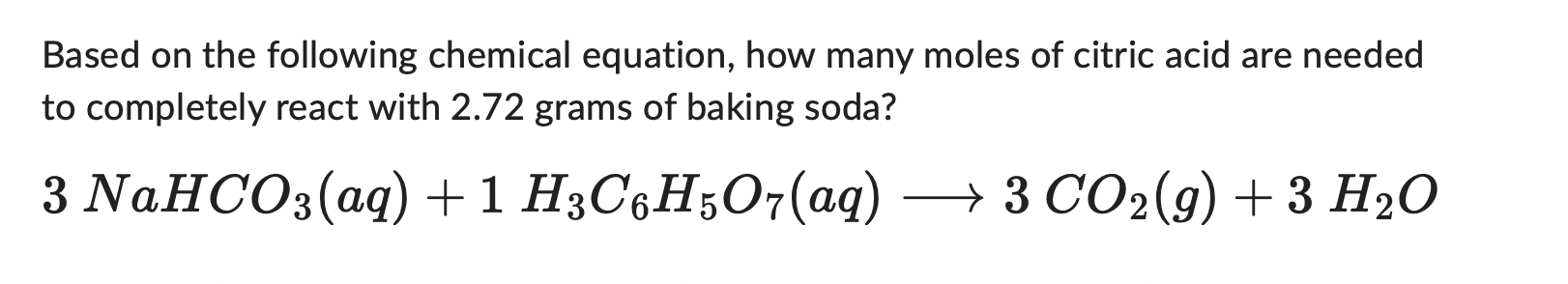 Solved Based on the following chemical equation, how many | Chegg.com