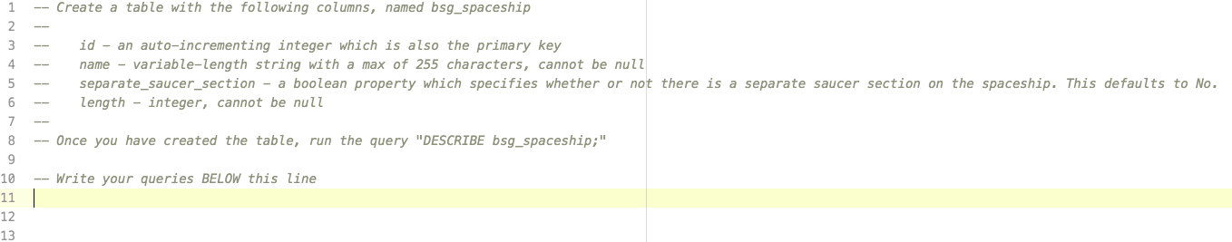 Solved 3. Create a table with the following columns, named | Chegg.com