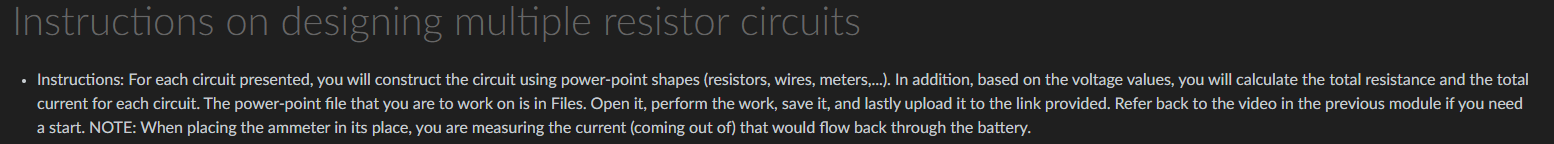 Solved Instructions: For each circuit presented, you will | Chegg.com