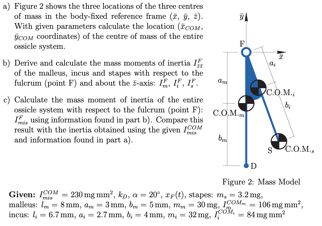Solved With given parameters calculate the location | Chegg.com