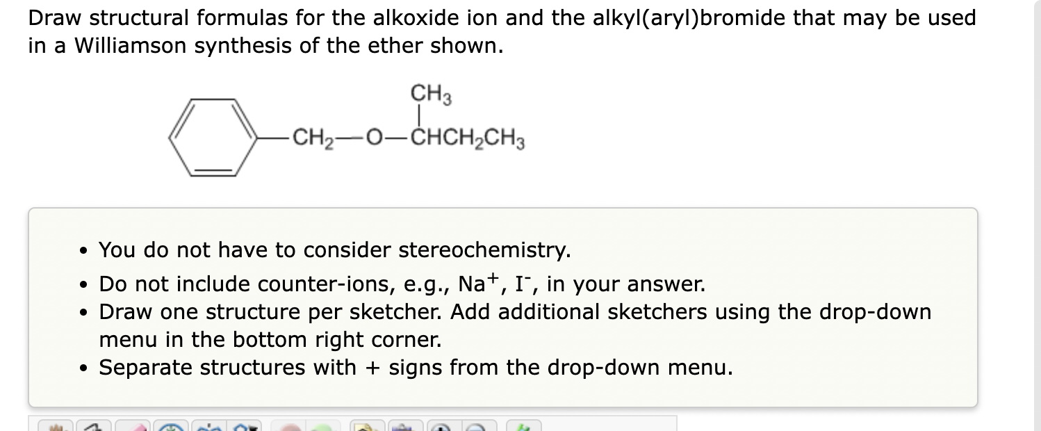 Solved Draw structural formulas for the alkoxide ion and the | Chegg.com