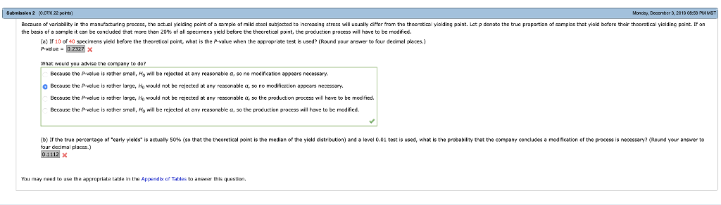 Solved Submission 2 00,070 22 poinb) Monday, Deoember 3, | Chegg.com